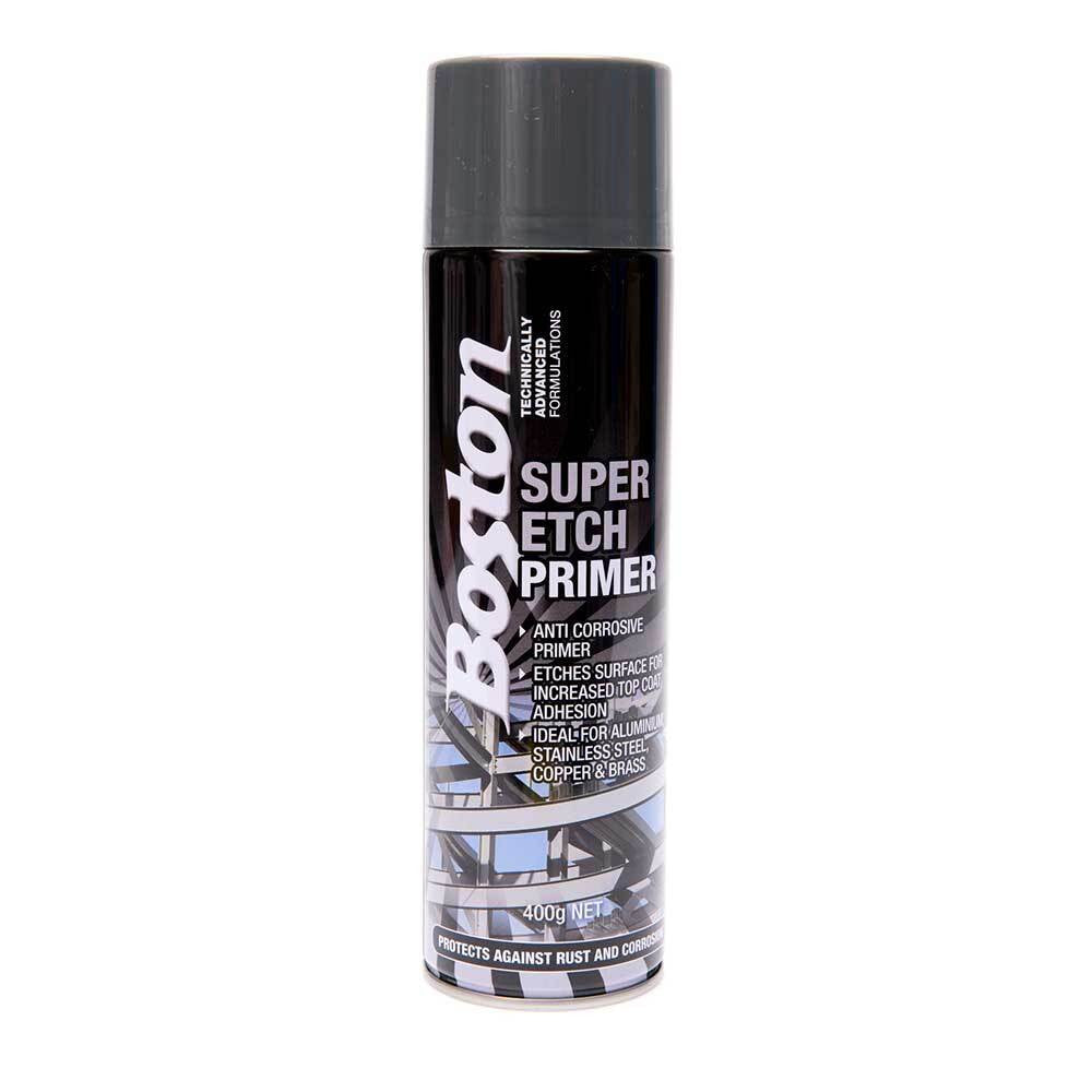Boston Aerosol Super Etch Primer Grey 400g – OzCrazyBargains
